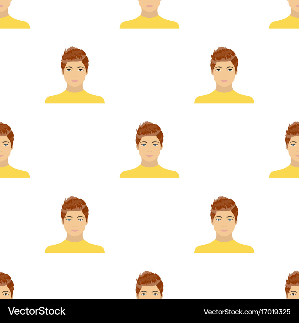 Face of a young guy and appearance Royalty Free Vector Image