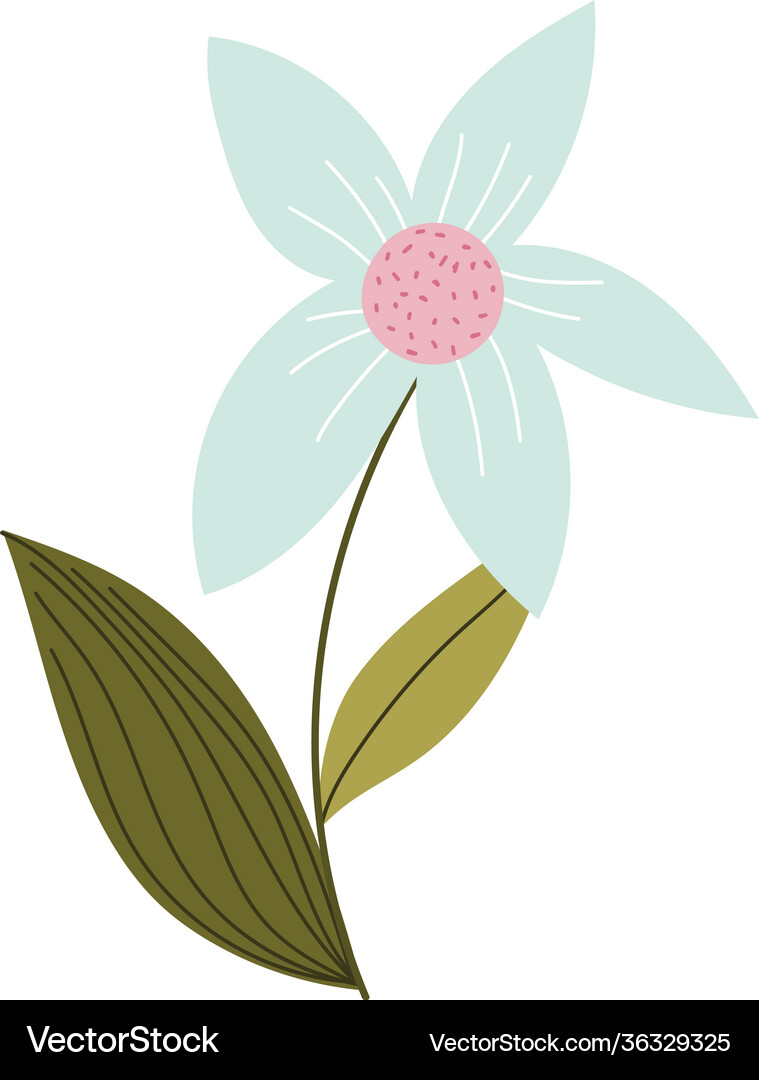 Flower petals nature isolated style Royalty Free Vector