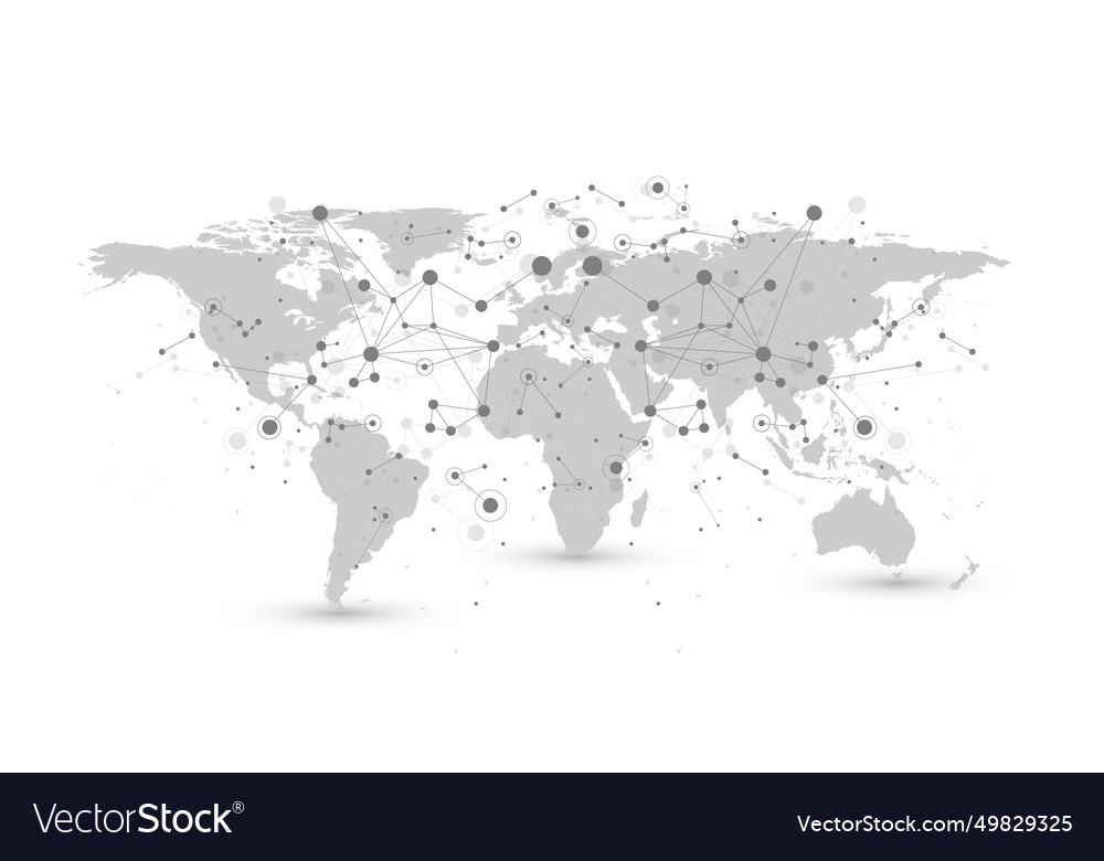 Global Network Connection Banner Design Template Vector Image