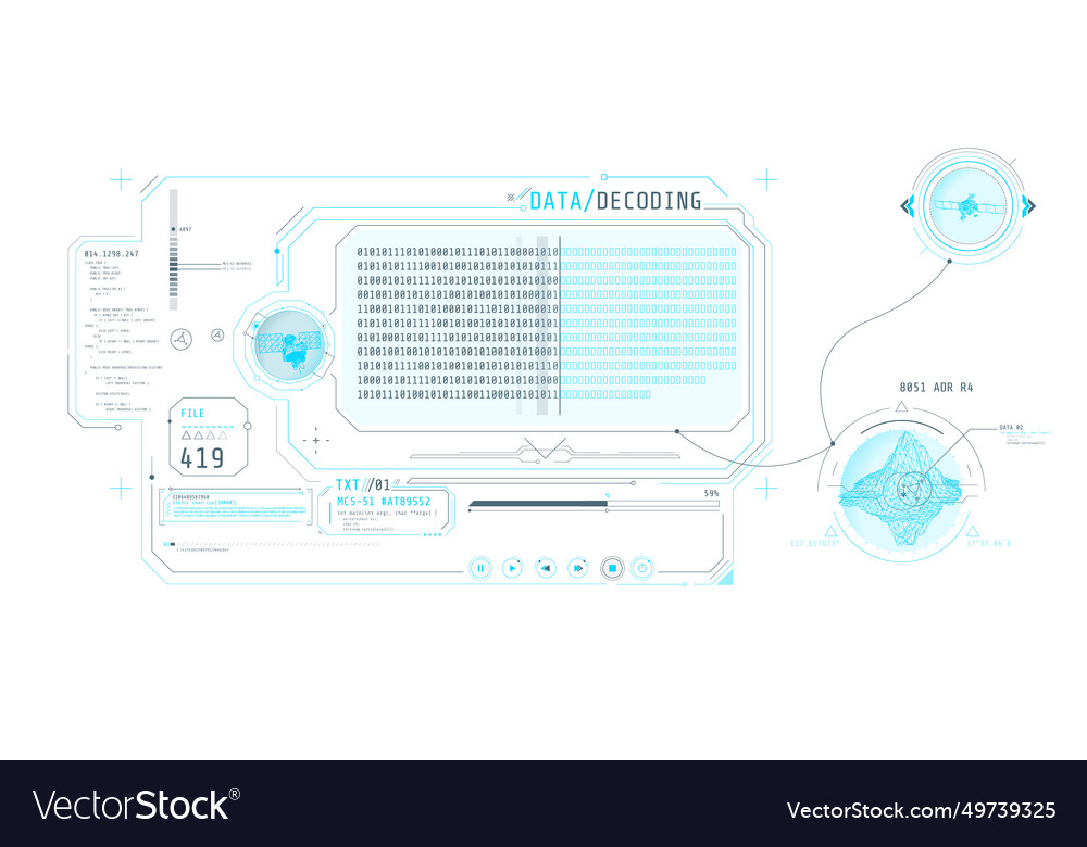 Interface For Decoding Object Data Received From Vector Image