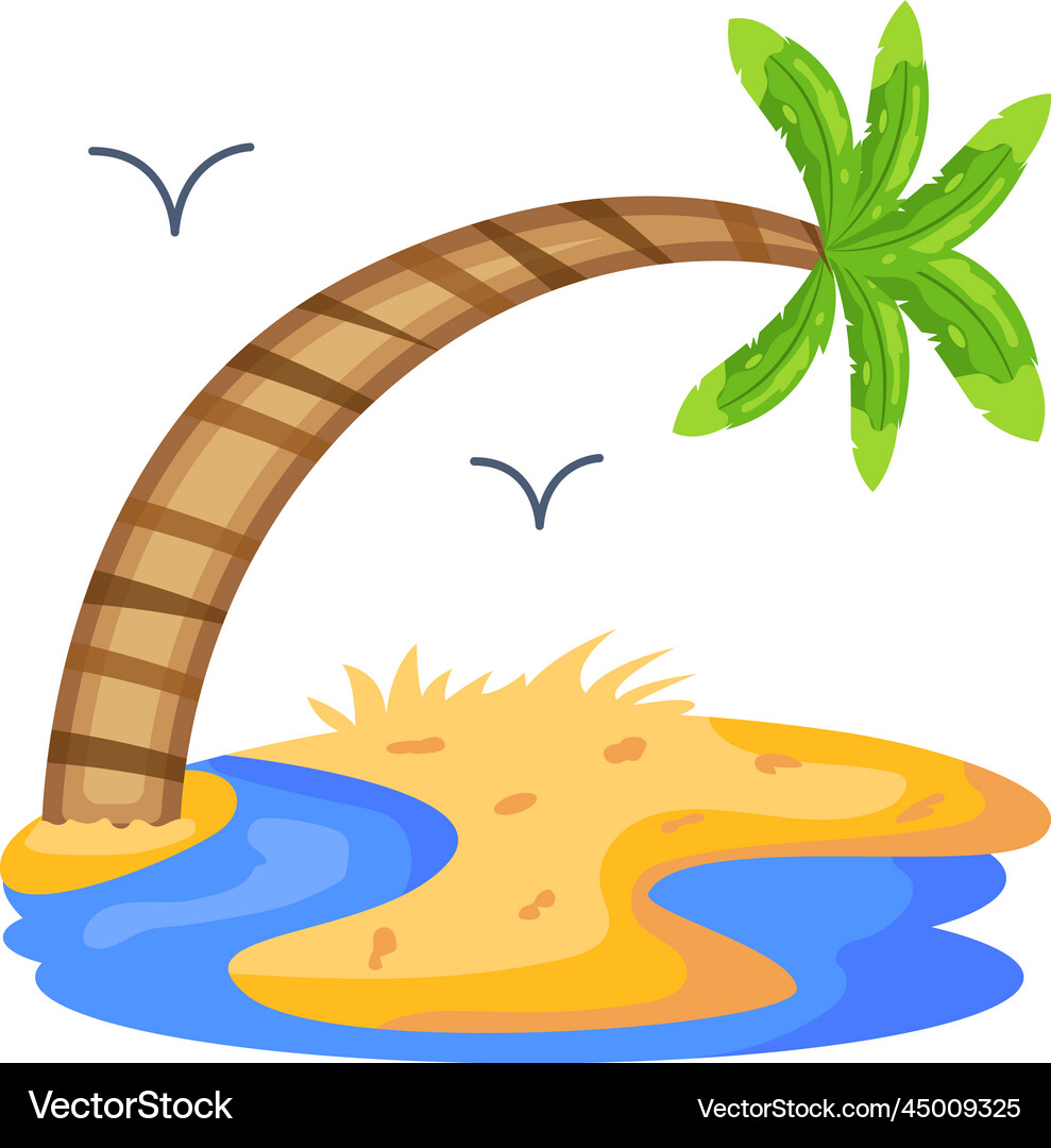 Look at this beautiful tropical island Royalty Free Vector