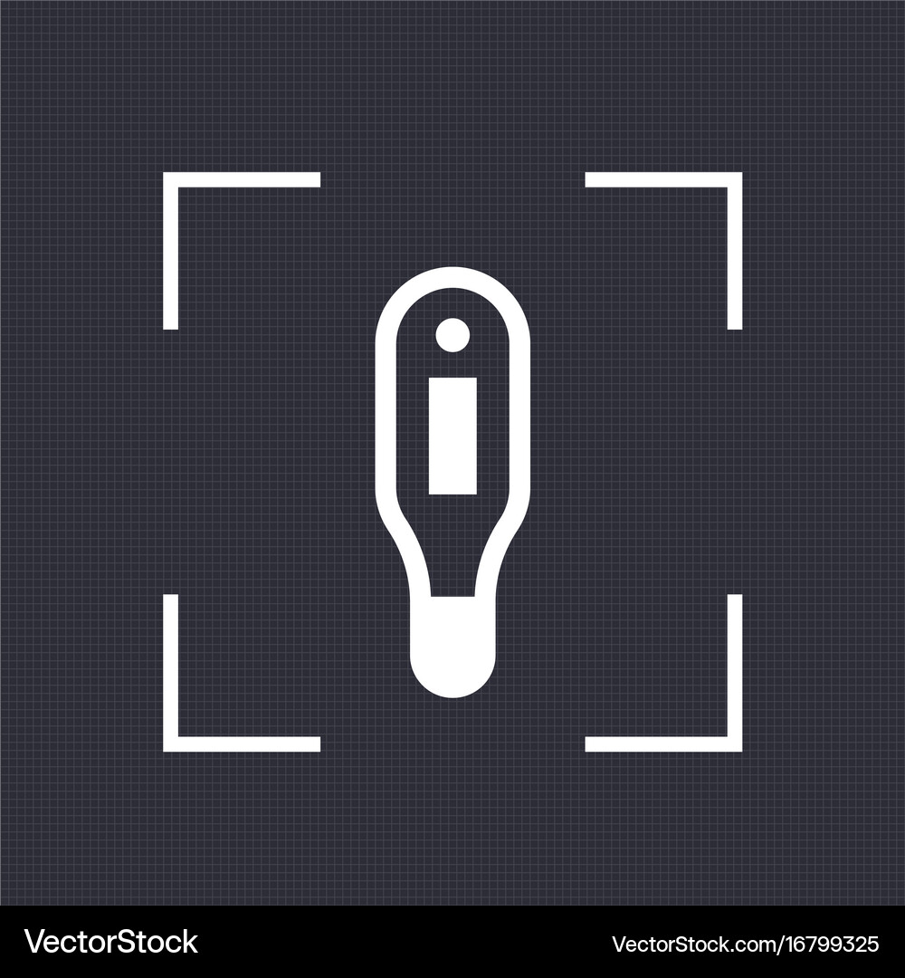 Medical thermometer icon over dark Royalty Free Vector Image