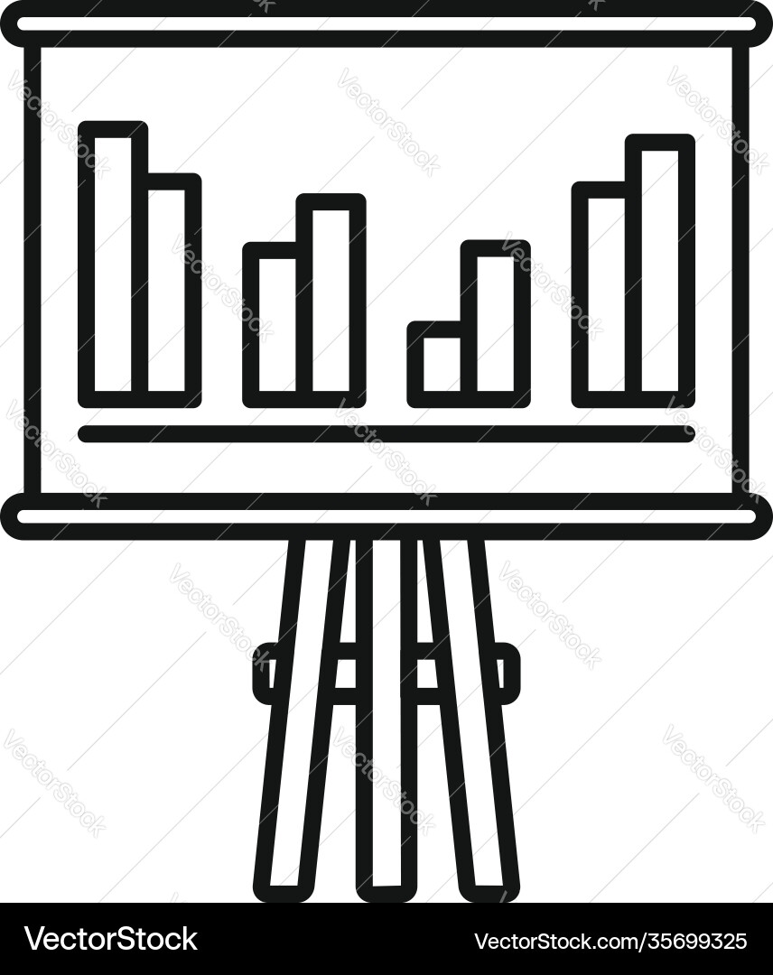 Trade war banner graph icon outline style Vector Image