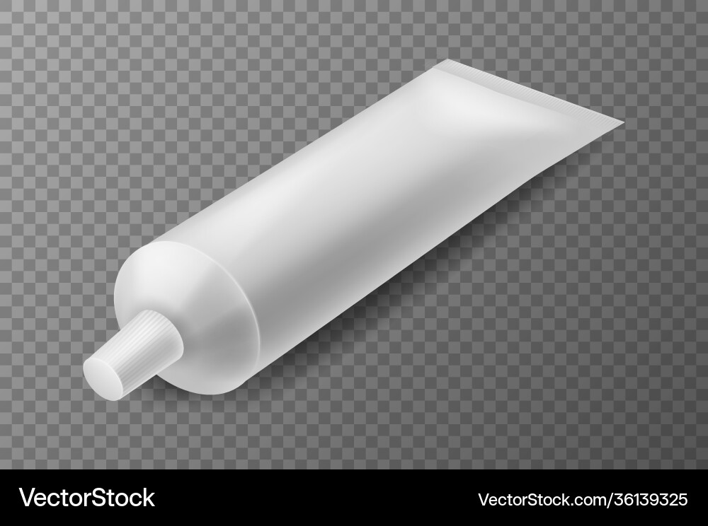 Tube toothpaste or cream realistic white Vector Image