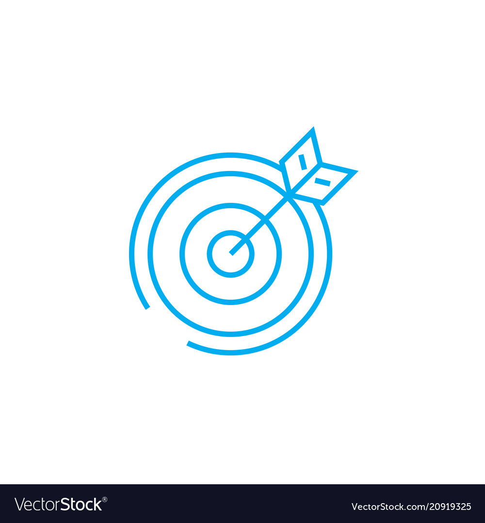 Working Objectives Linear Icon Concept Working Vector Image