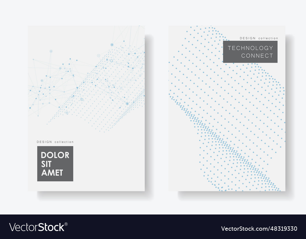 Abstract Molecular Structure Cover Royalty Free Vector Image