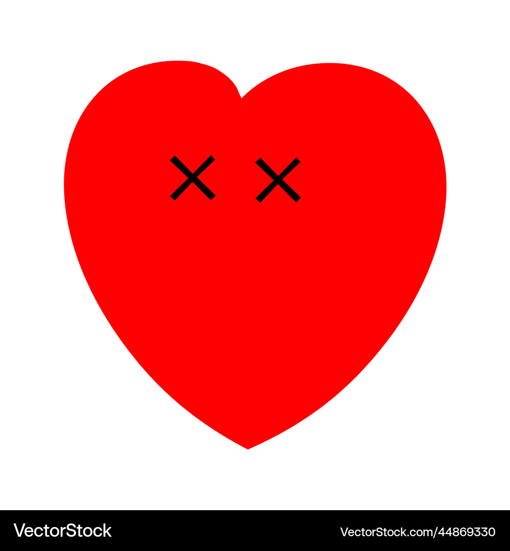 An exhausted heart that requires recharging Vector Image
