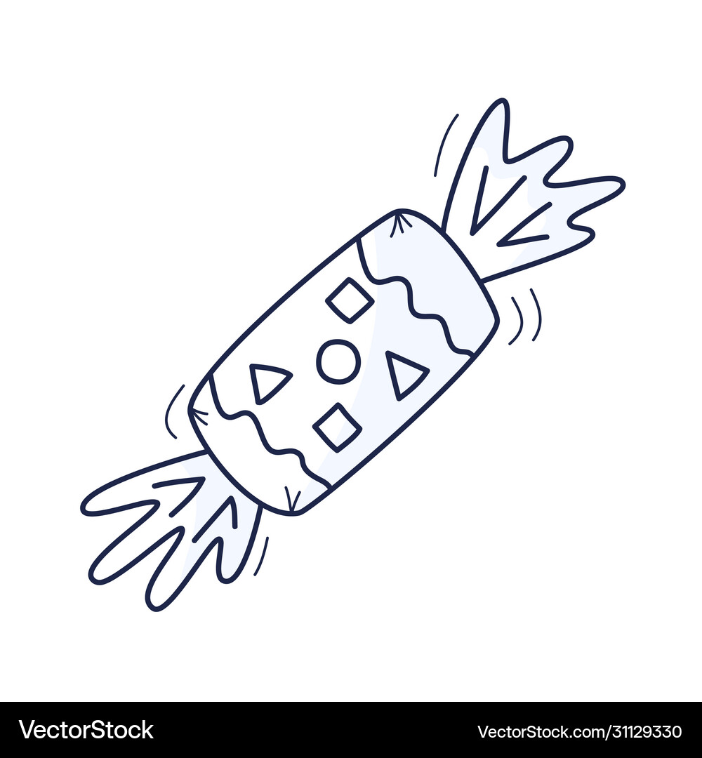 Handdrawn doodle candy icon hand drawn sweet candy