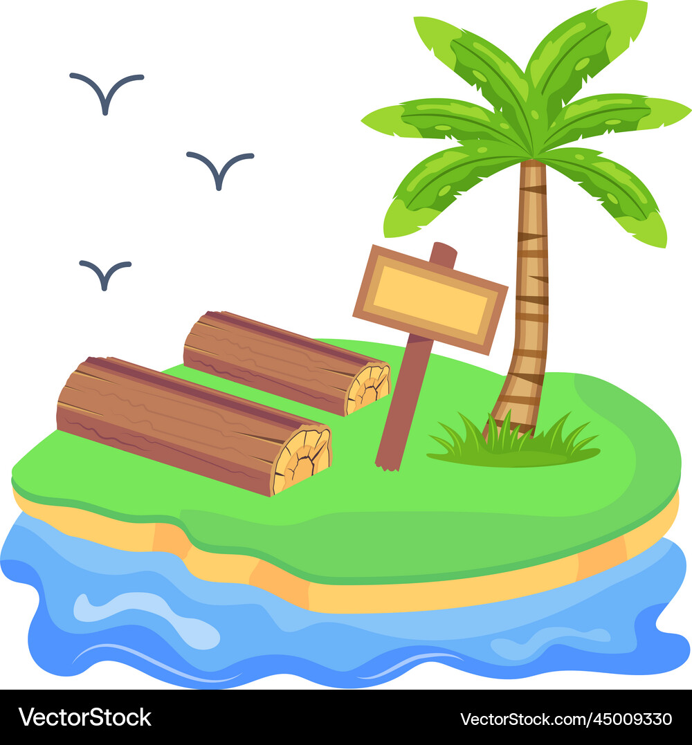 Look at this beautiful tropical island Royalty Free Vector