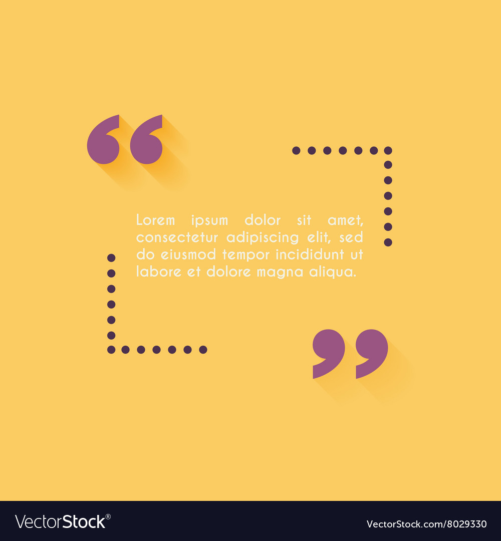 Quote blank template design elements circle Vector Image