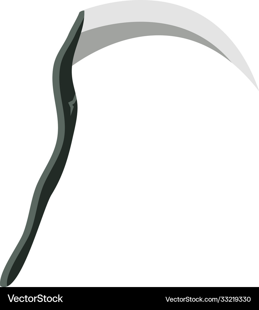 Scythe tool steel danger flat icon design Vector Image