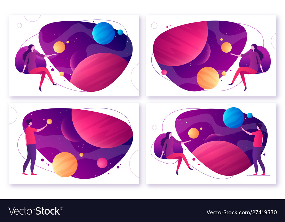Set different options Royalty Free Vector Image