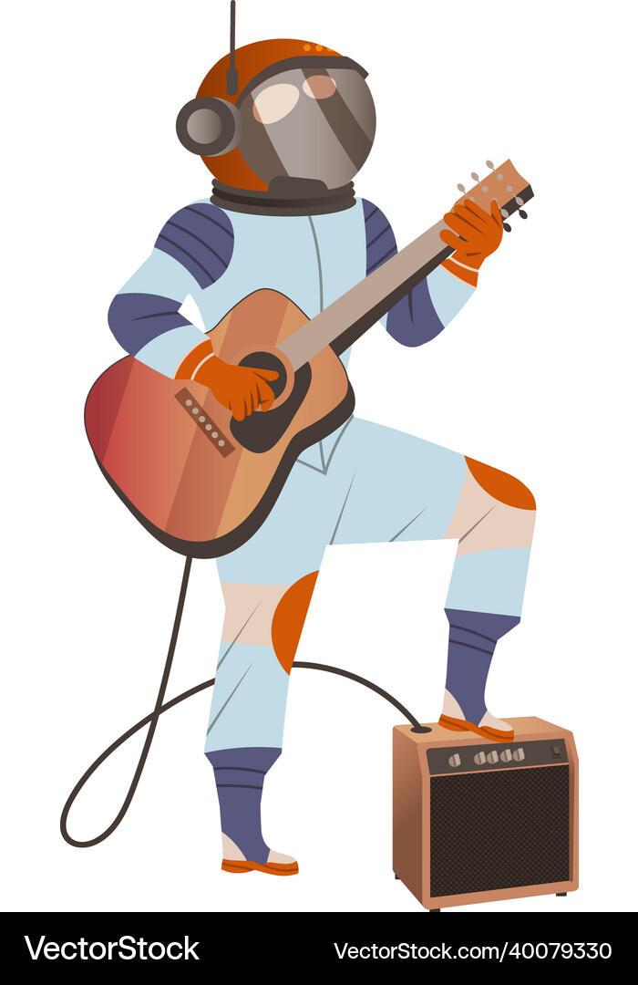 Spaceman or astronaut man character in space suit Vector Image