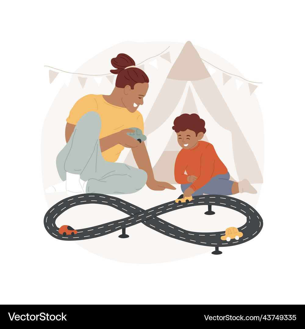 Car race game isolated cartoon Royalty Free Vector Image