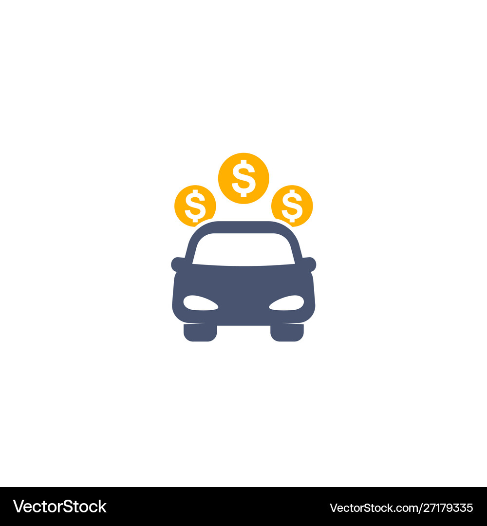Car rent payments icon Royalty Free Vector Image