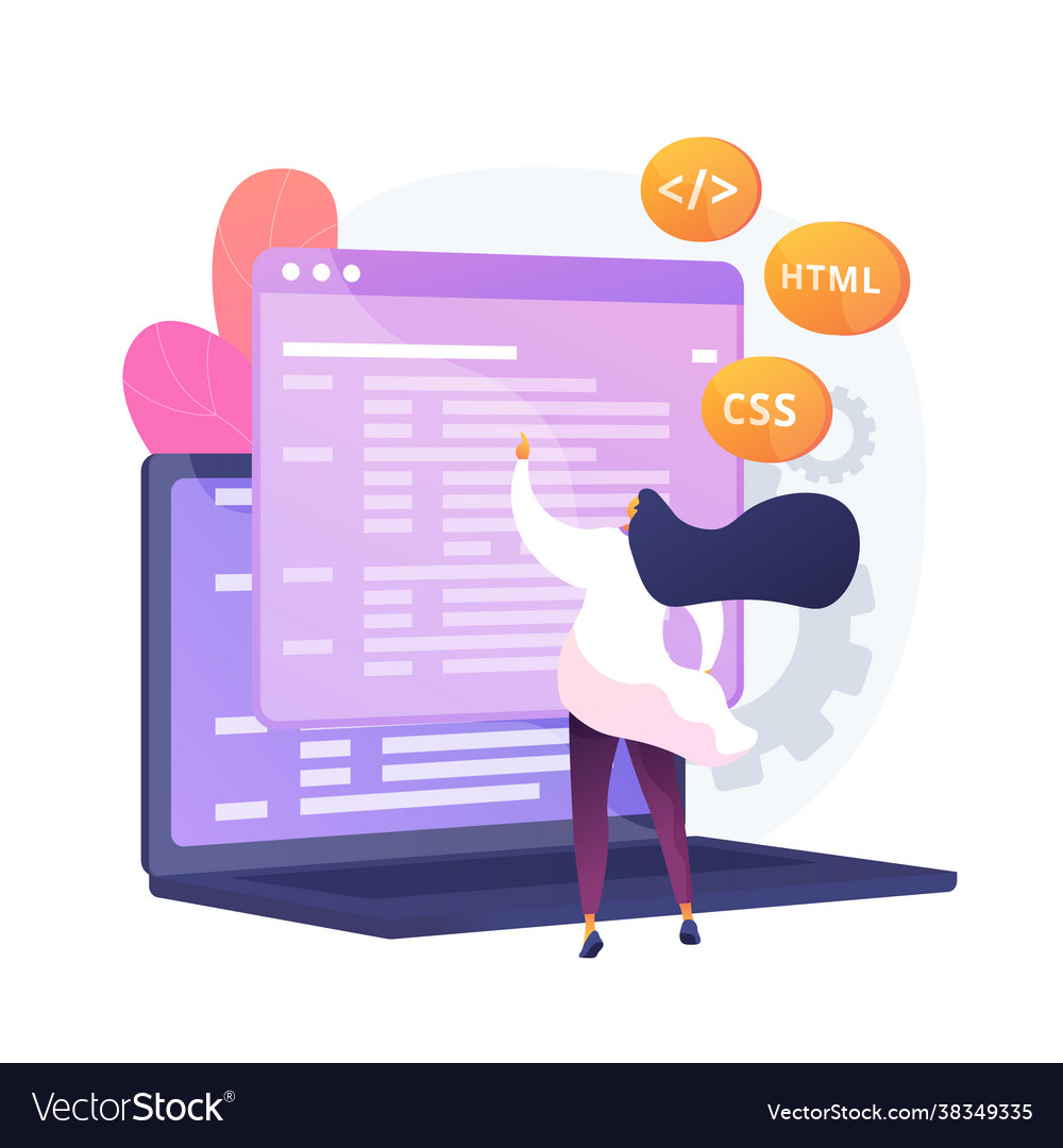 Computer programmeing concept metaphor Royalty Free Vector