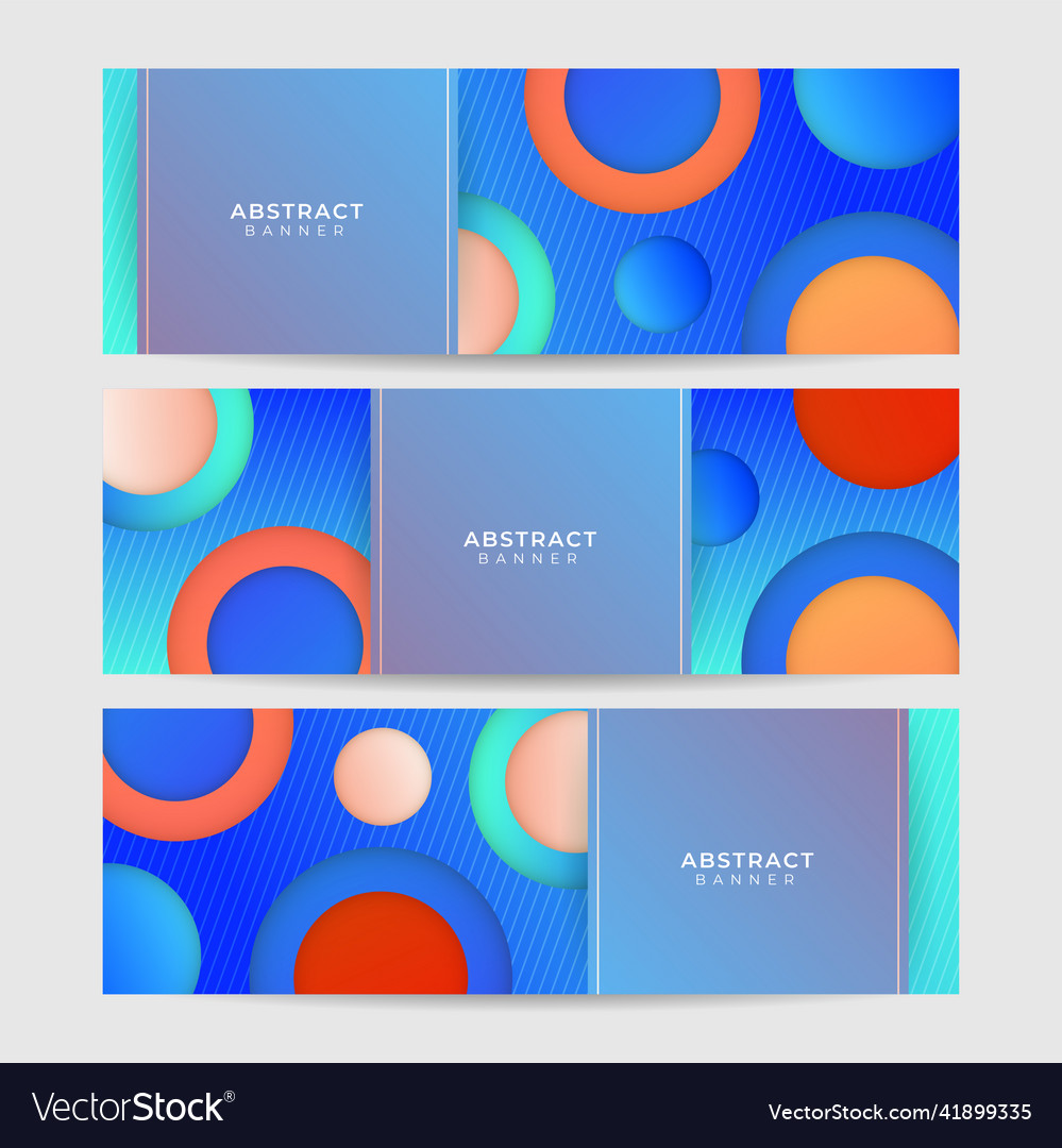 Dynamic circle shape gradient blue orange Vector Image