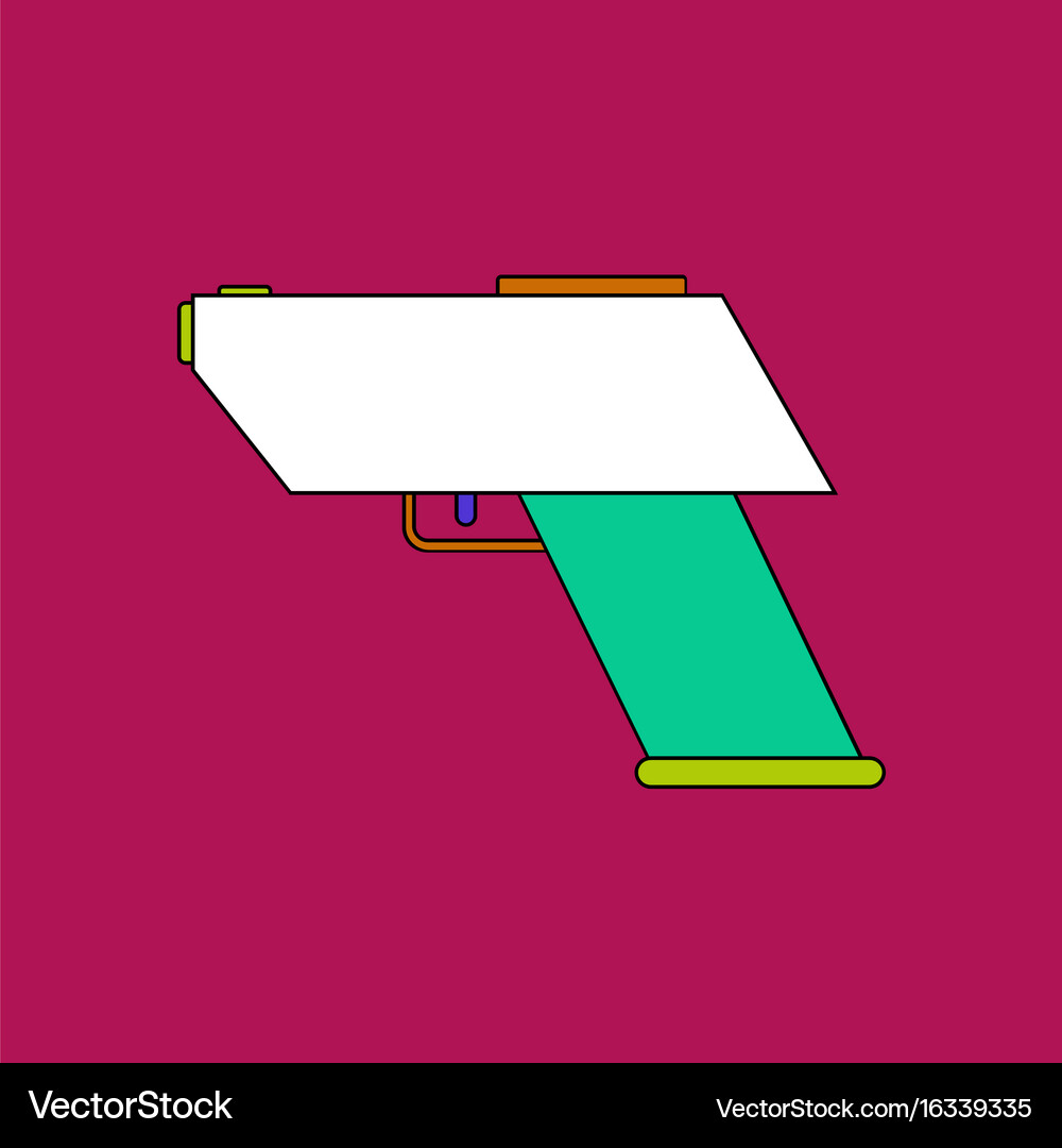 Flat icon design collection electric gun Vector Image