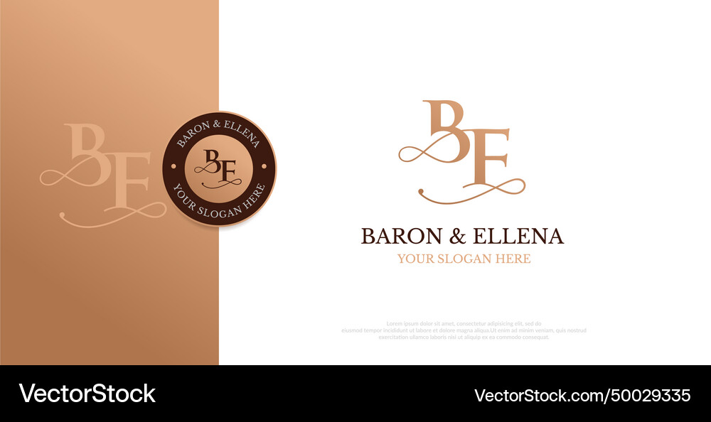 Initial be logo design Royalty Free Vector Image