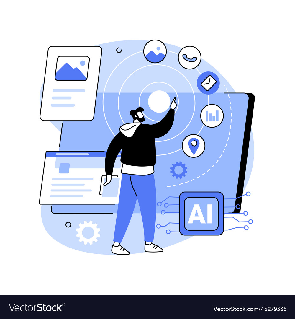 Intelligent interface abstract concept Royalty Free Vector