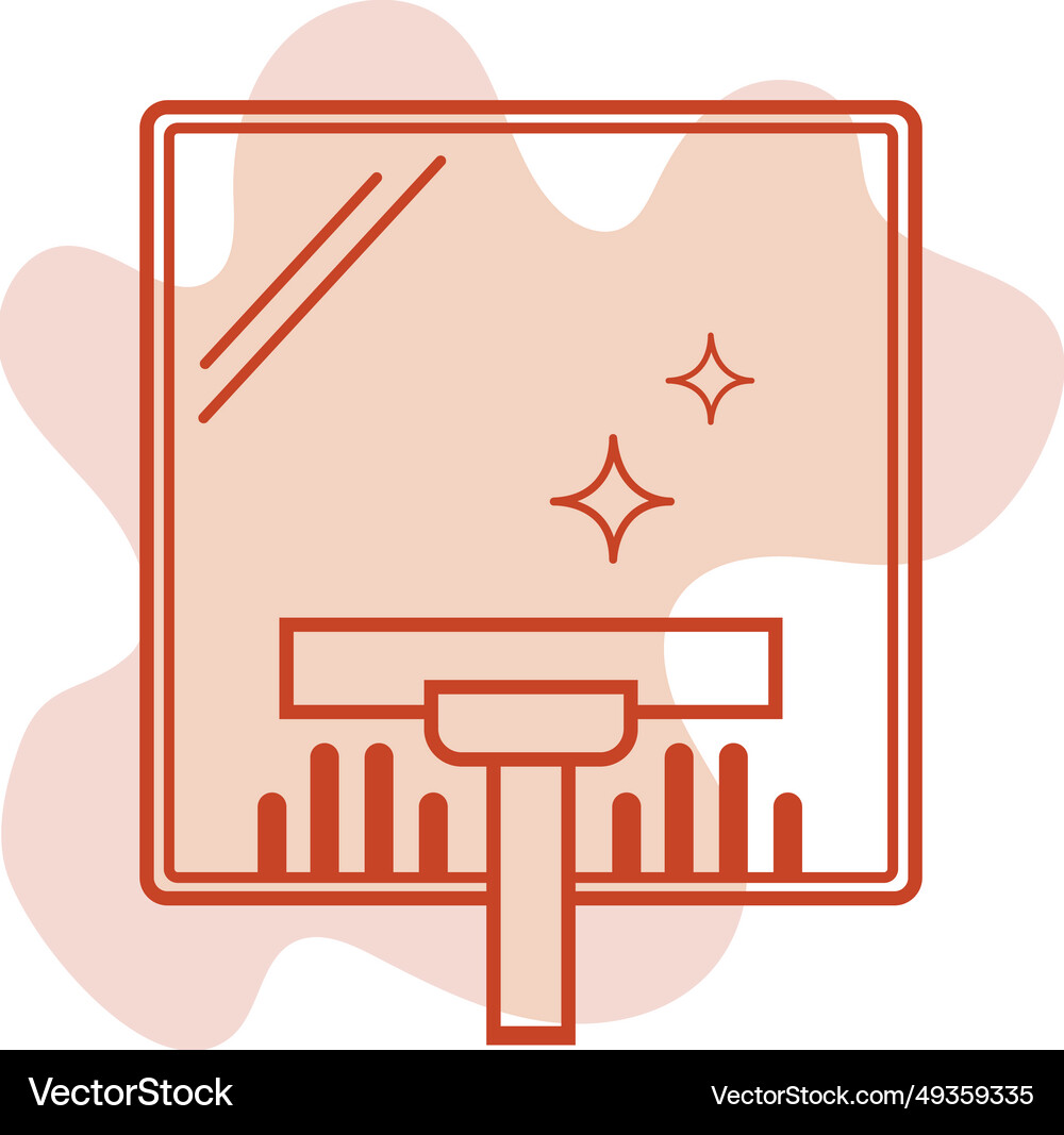 Isolated clean and shiny mirror icon Royalty Free Vector