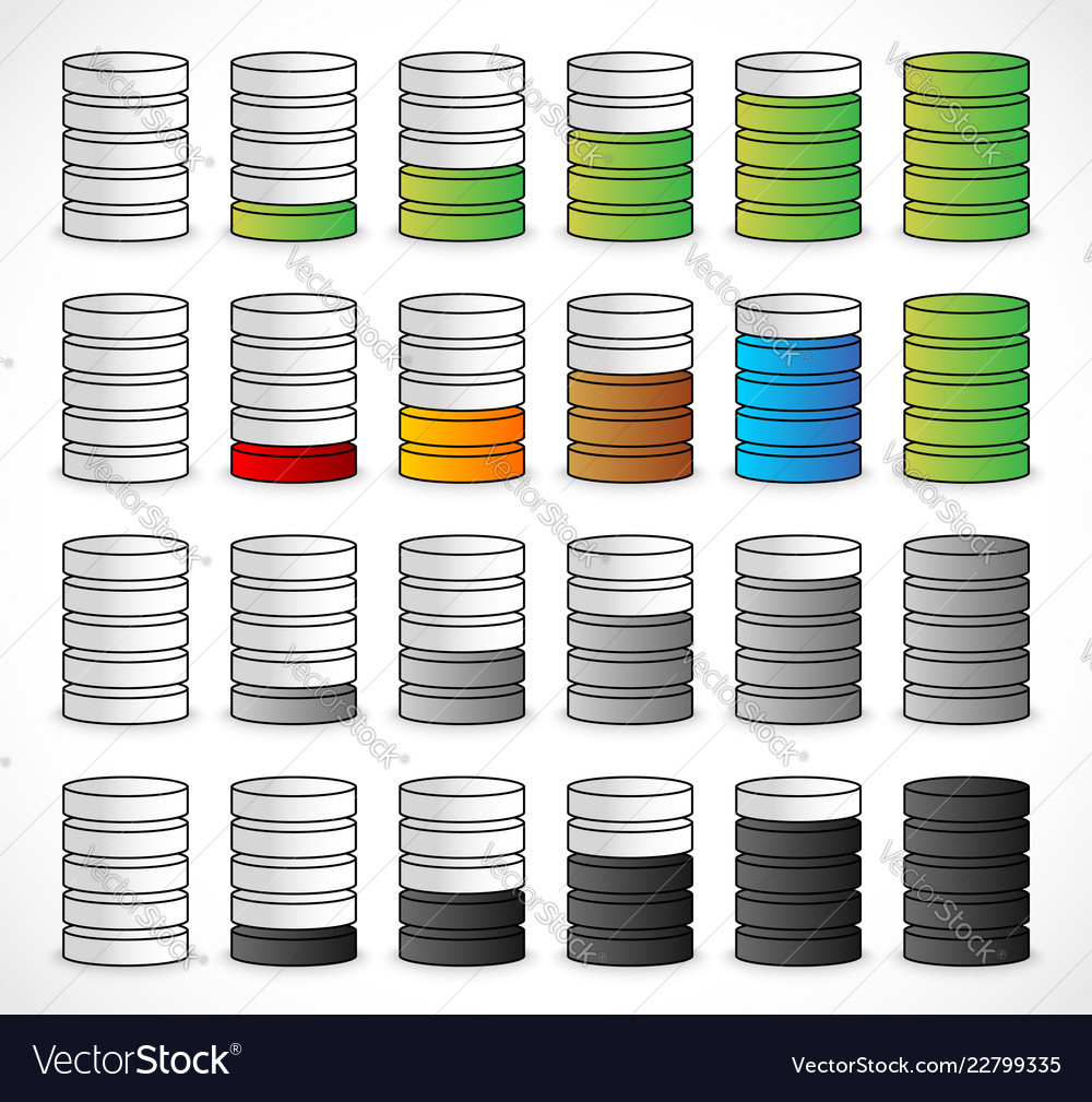 Process level indicators Royalty Free Vector Image