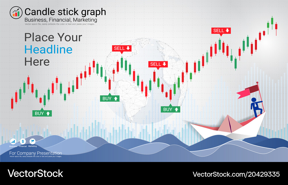 Stock Market Trading Chart Royalty Free Vector Image