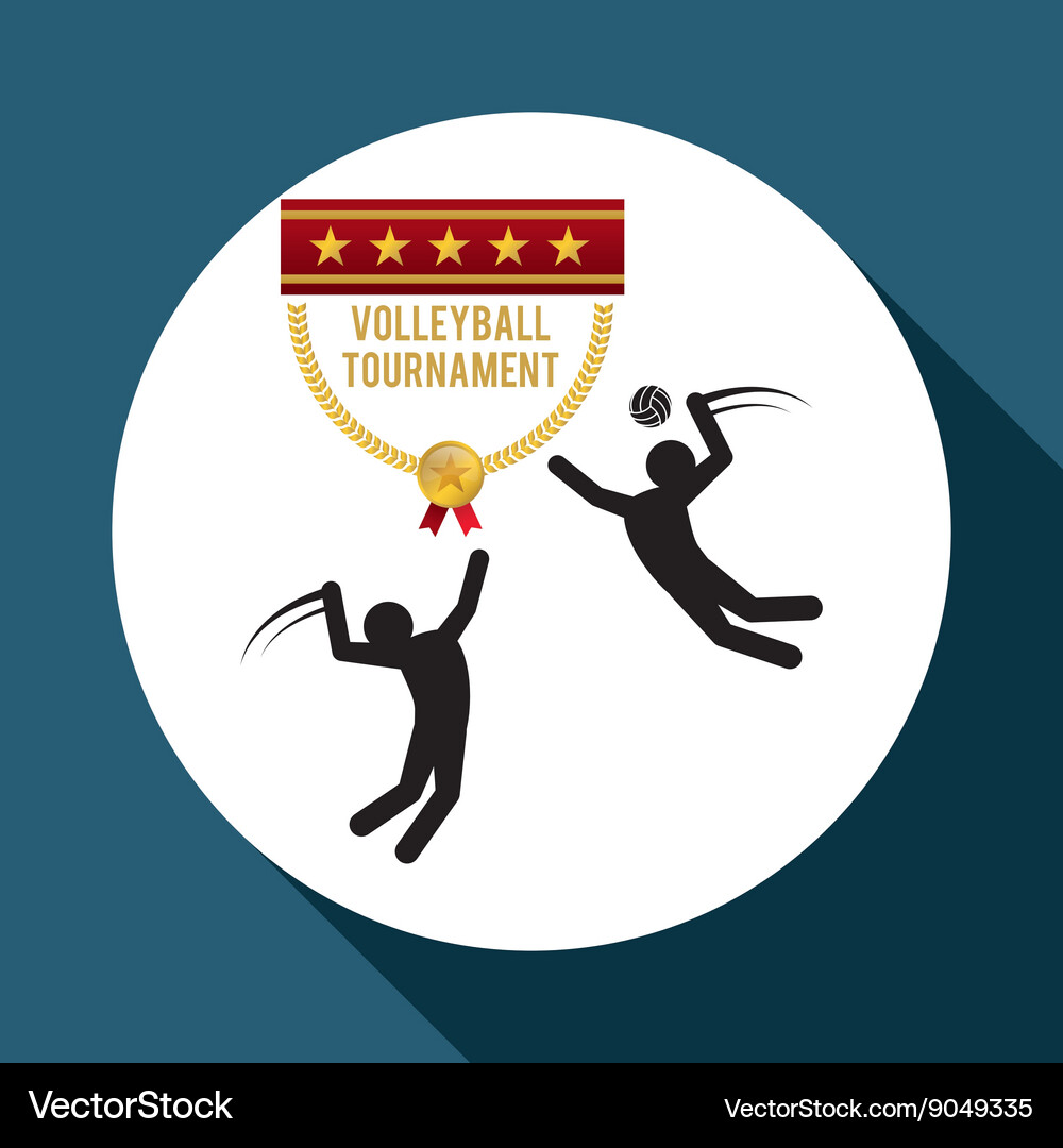 Volleyball design sport icon isolated Royalty Free Vector