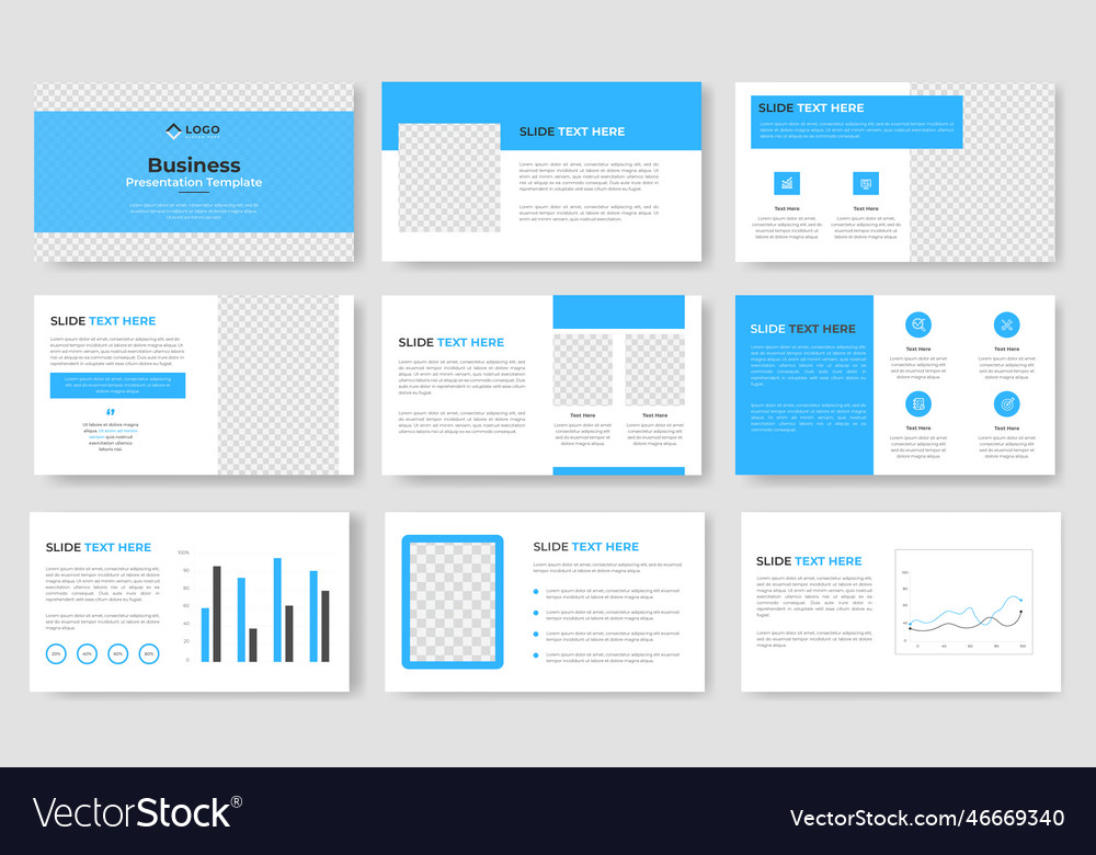 Business powerpoint presentation slides template Vector Image