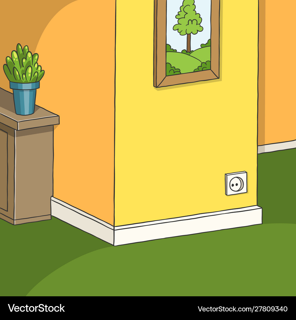 Hall with furniture Royalty Free Vector Image - VectorStock