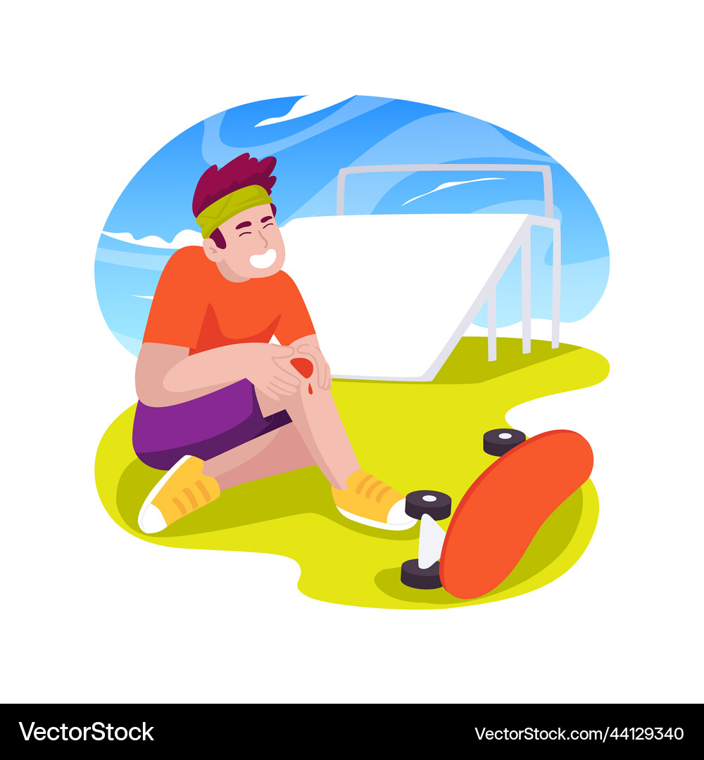 Injury isolated cartoon Royalty Free Vector Image