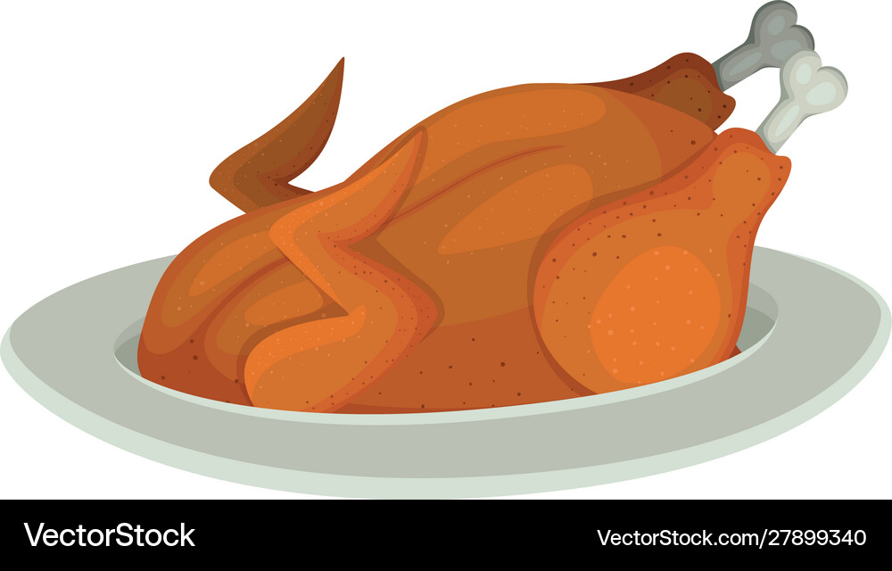 Isolated chicken food icon design Royalty Free Vector Image