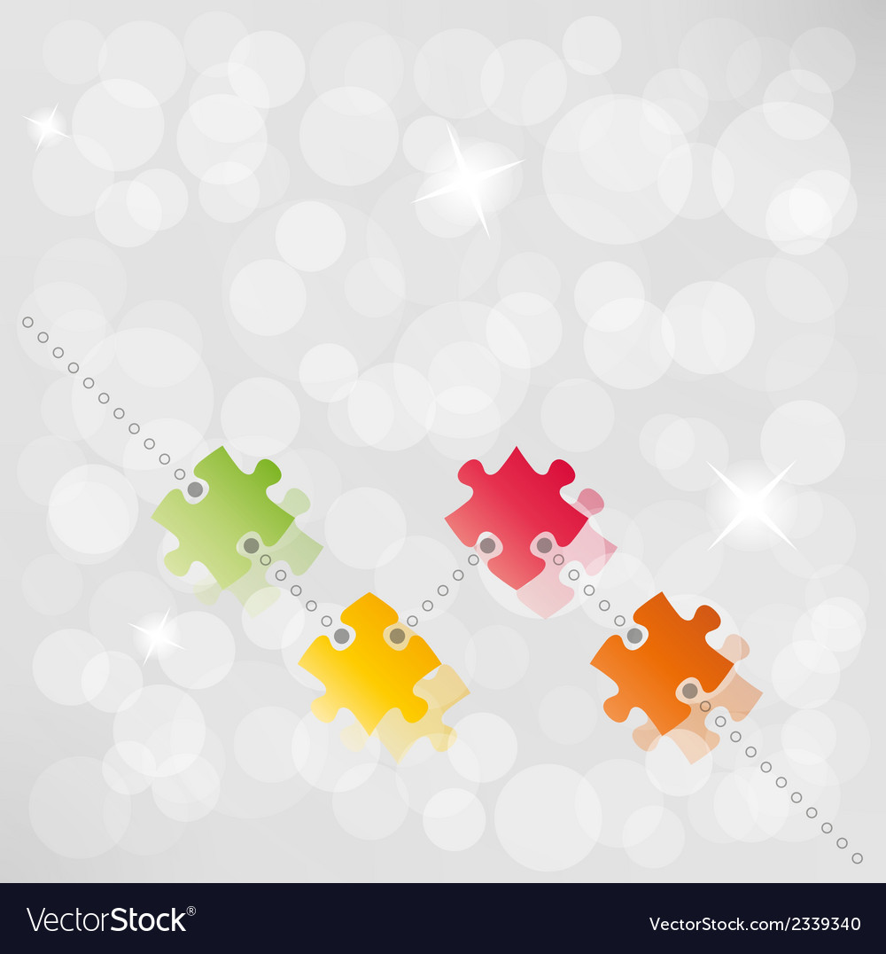 Puzzle path background Royalty Free Vector Image
