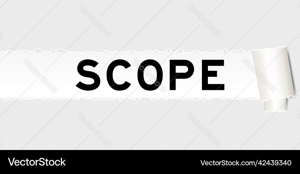 Ripped gray paper background that have word scope Vector Image