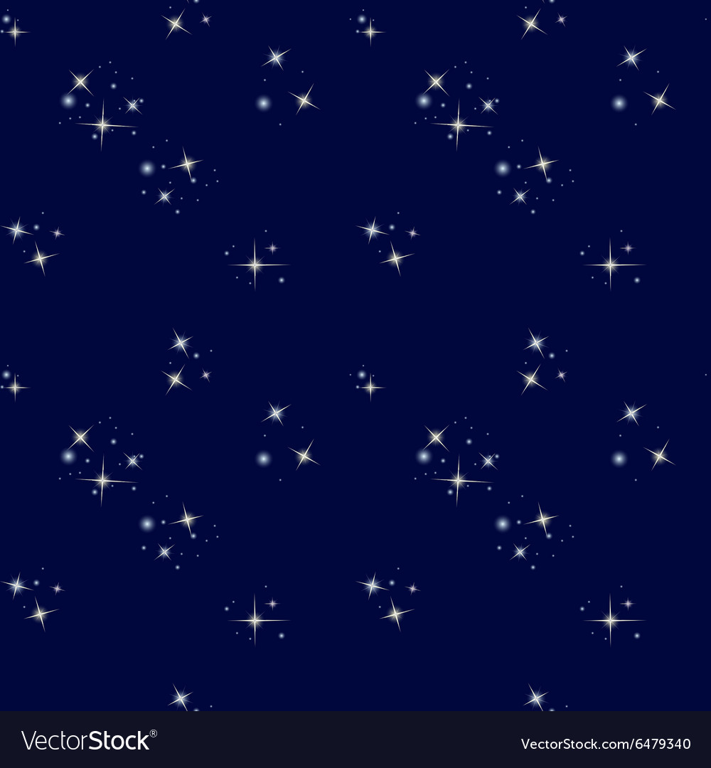 Starry sky seamless pattern Royalty Free Vector Image
