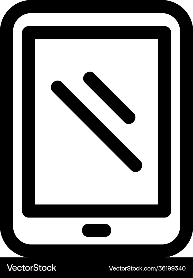 Tablet icon or logo isolated sign symbol Vector Image