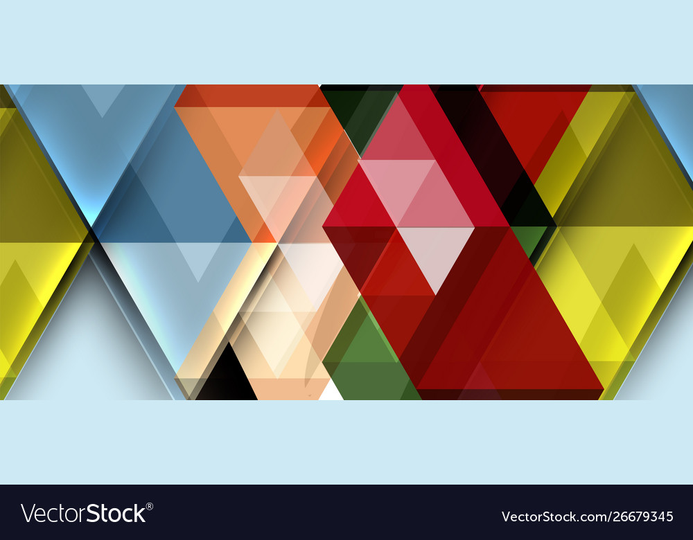 Abstract Triangle Pattern Colorful Backdrop Vector Image