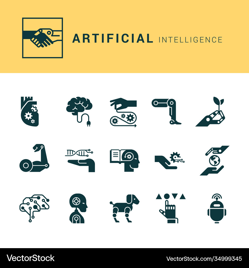 Big icon set a set icons in linear style Vector Image