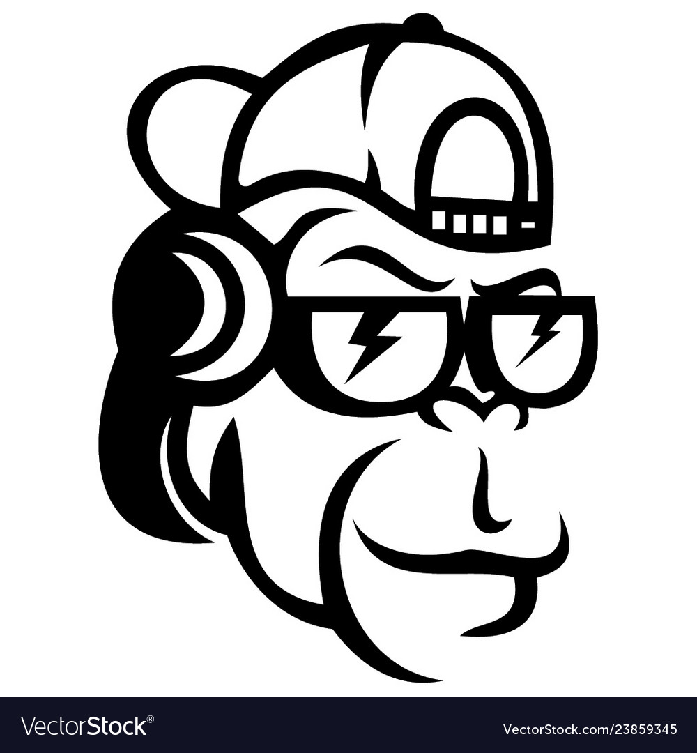 Dj monkey Royalty Free Vector Image - VectorStock