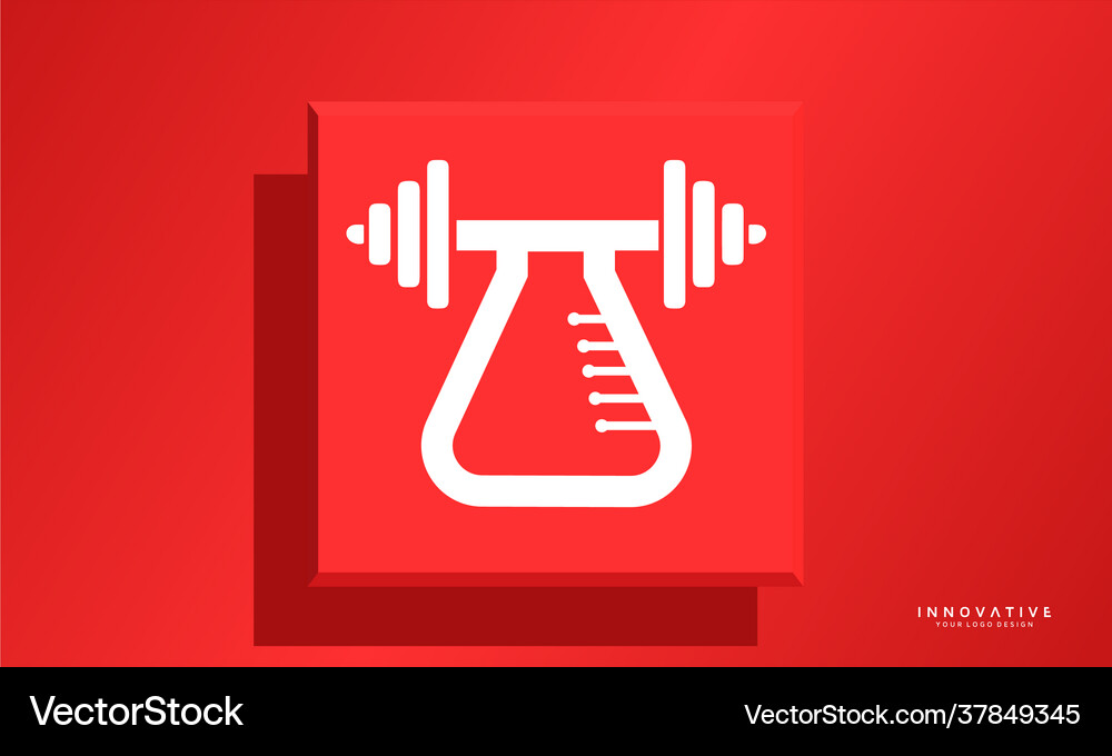 Fitness lab logo design symbol Royalty Free Vector Image