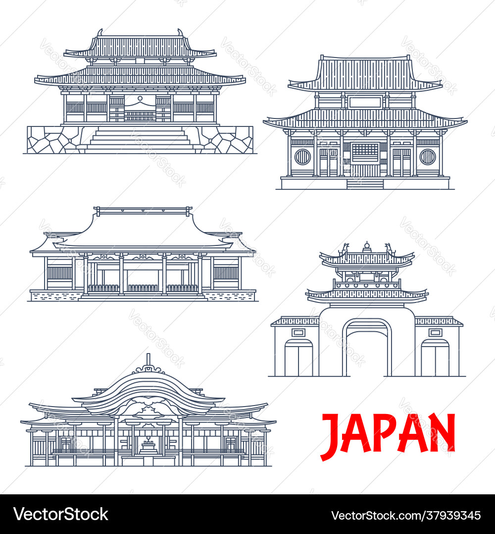Traditional Japanese Architecture Drawing