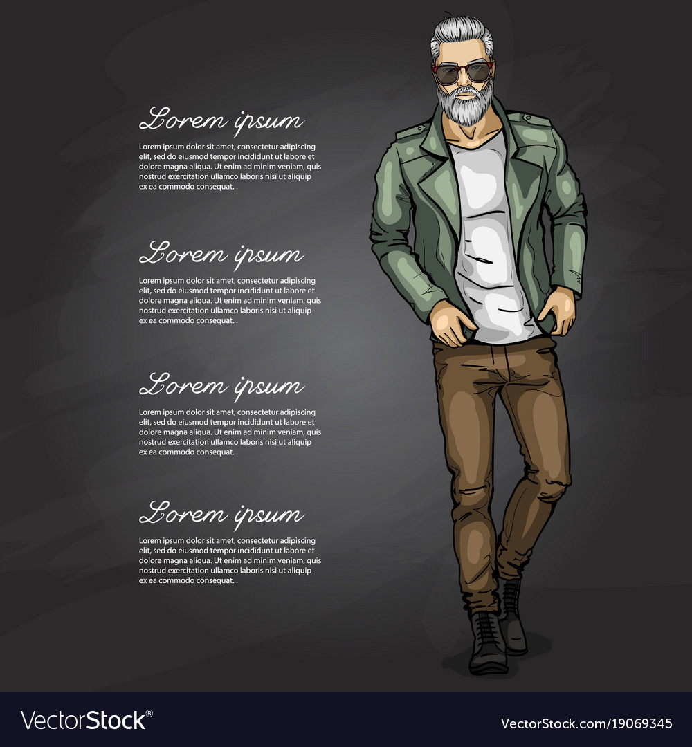Man model Royalty Free Vector Image - VectorStock
