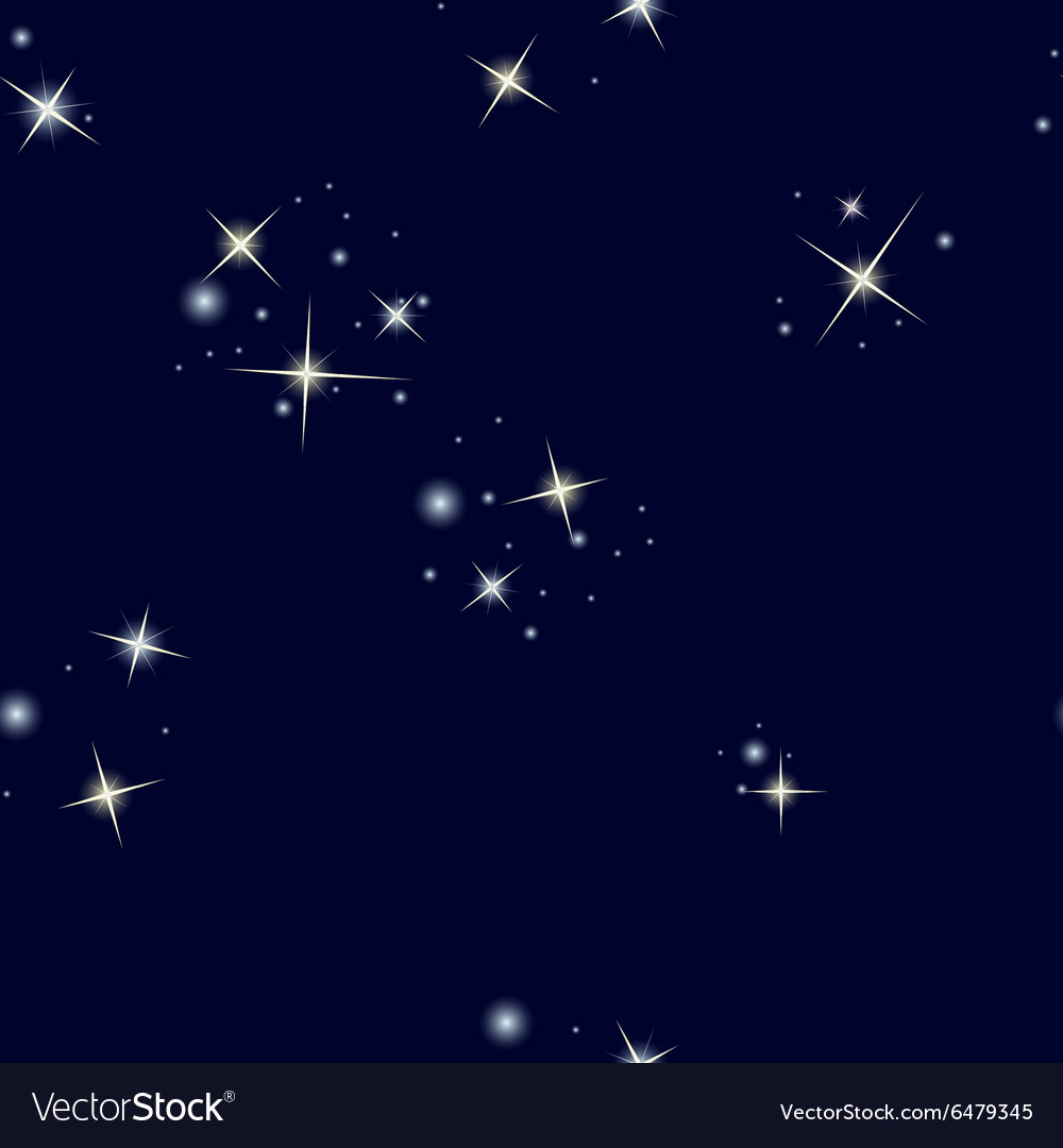 Starry sky seamless pattern Royalty Free Vector Image