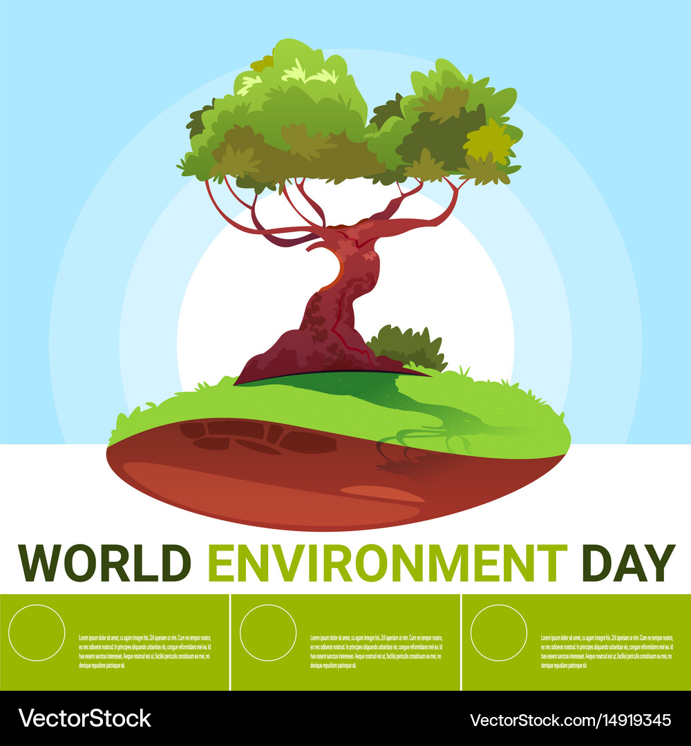 World environment day ecology protection holiday Vector Image