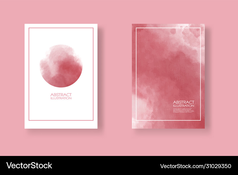 Cards with watercolor elements set hand drawn Vector Image
