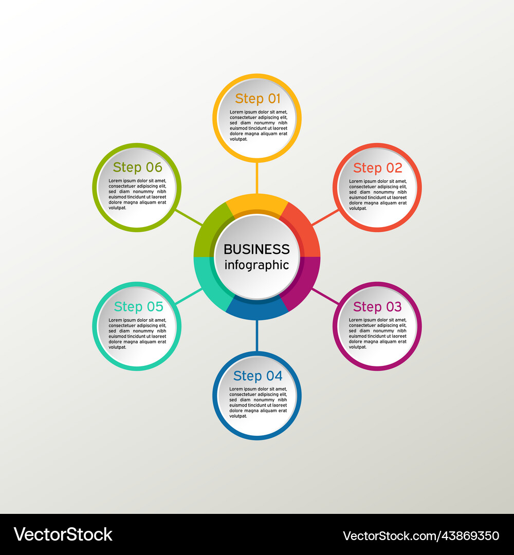 Circle infographic business diagrams Royalty Free Vector