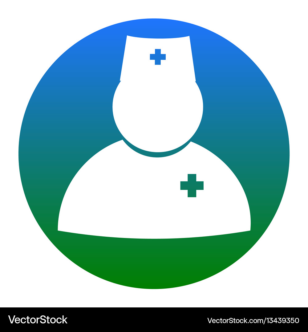 Doctor sign white icon Royalty Free Vector Image