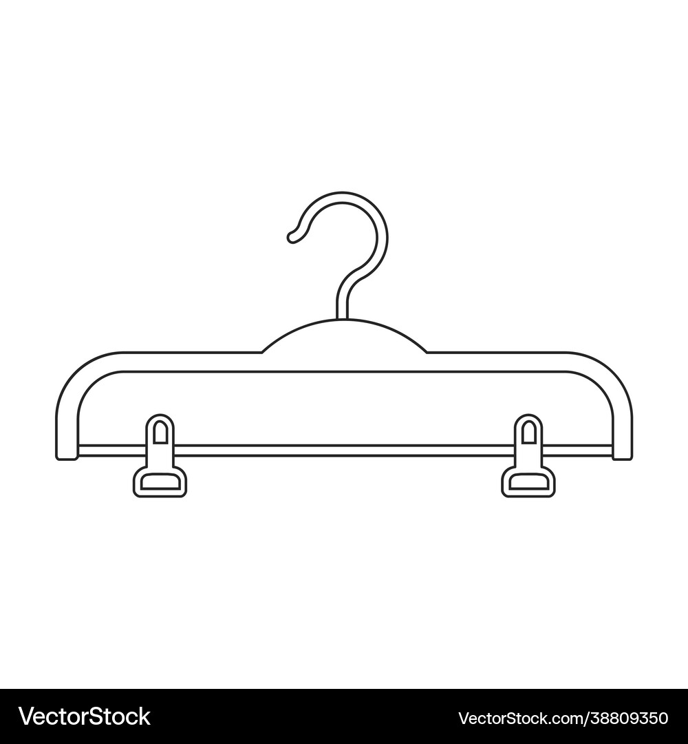 Hanger iconoutline icon isolated Royalty Free Vector Image
