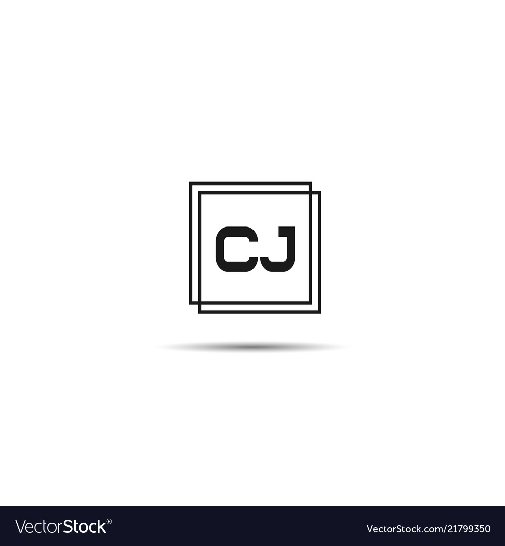 Initial letter cj logo template design Royalty Free Vector