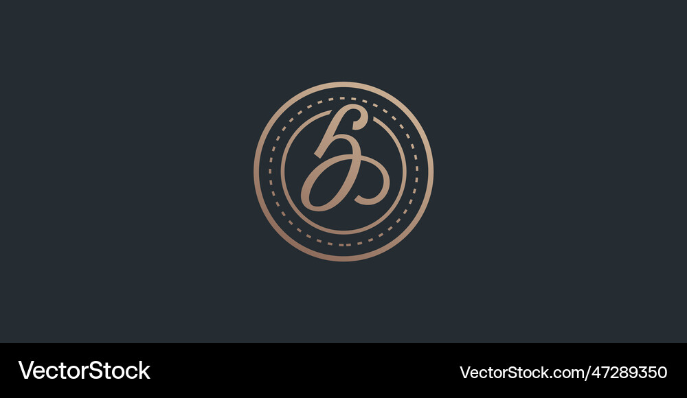 Letter b abstract logo emblem with unique style Vector Image